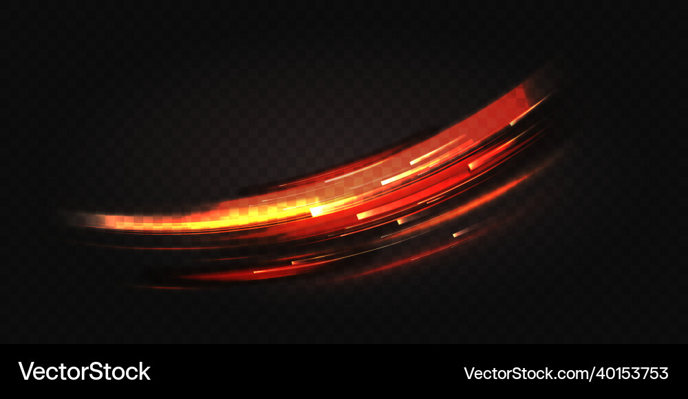 Red abstract effect curve shape neon speed motion Vector Image
