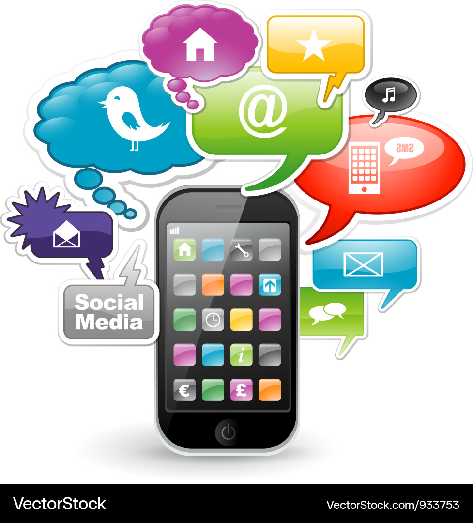 Smartphone app design Royalty Free Vector Image