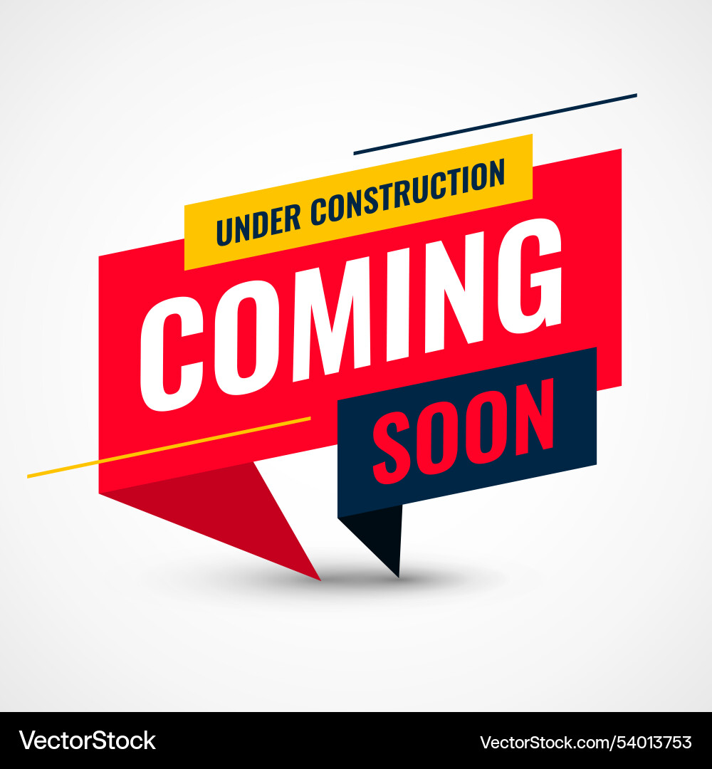 Trendy coming soon promo template for under Vector Image