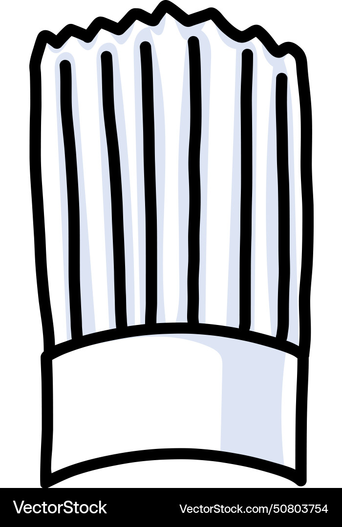 Chef hat doodle drawing art Royalty Free Vector Image