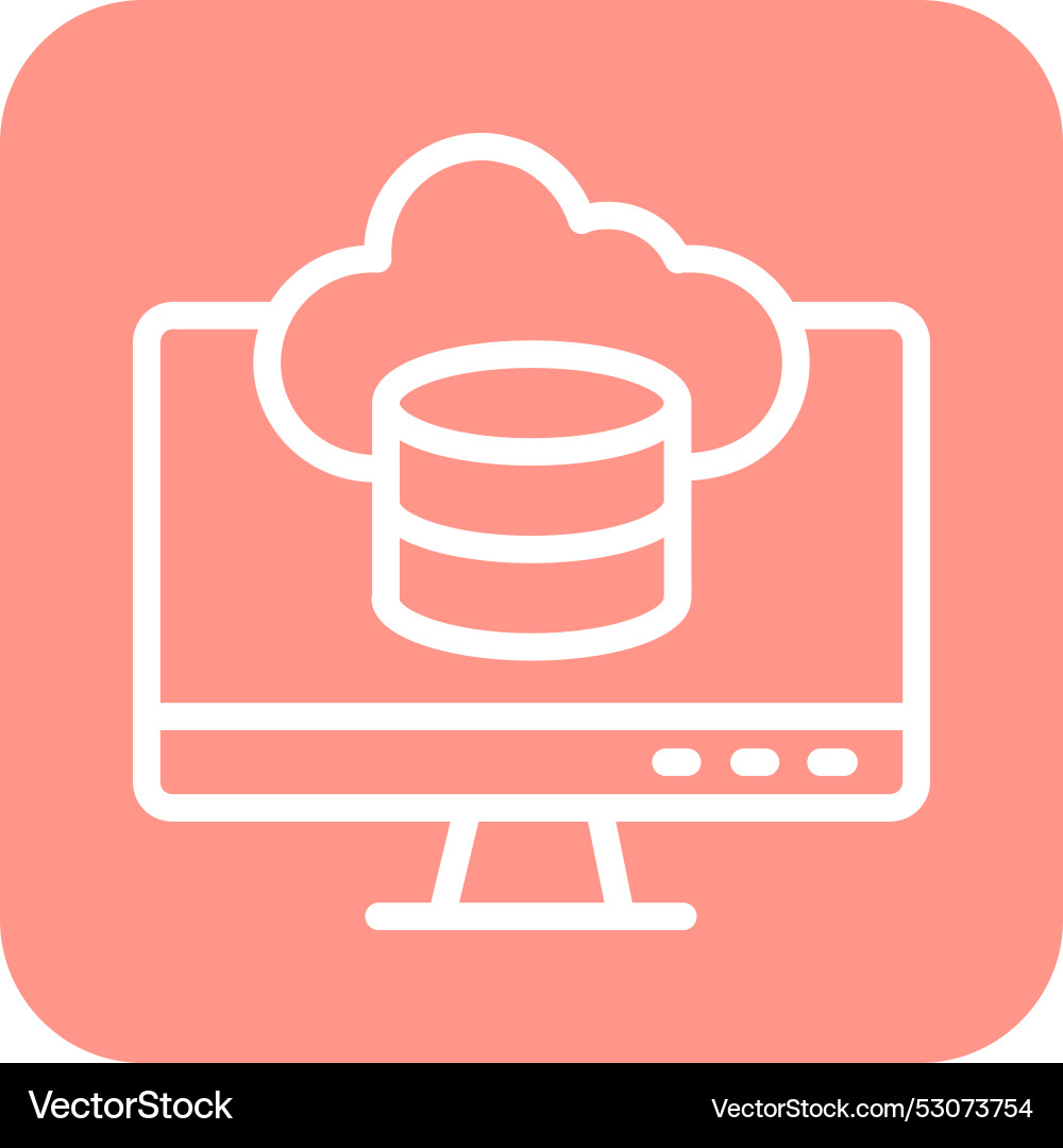 Cloud database icon design Royalty Free Vector Image