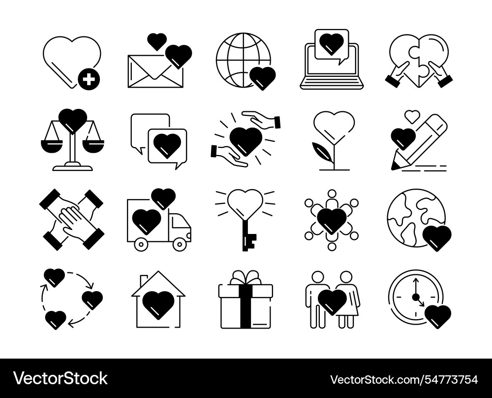 Community responsibility social solidarity icons Vector Image