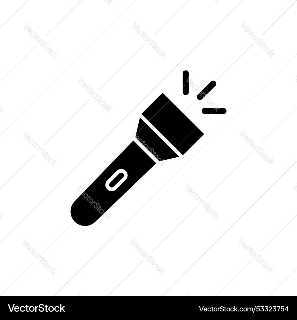 Flashlight icon isolated on white background Vector Image