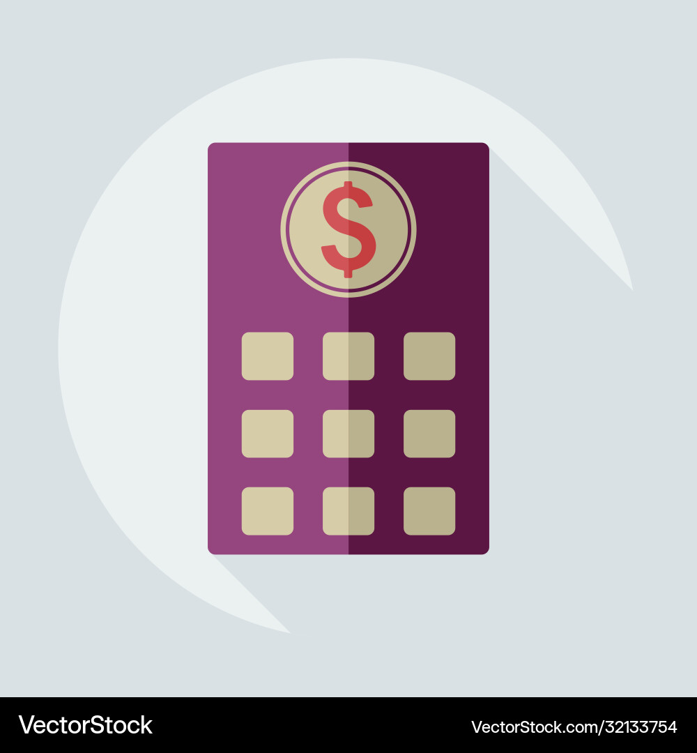 Flat modern design with shadow icons bank building