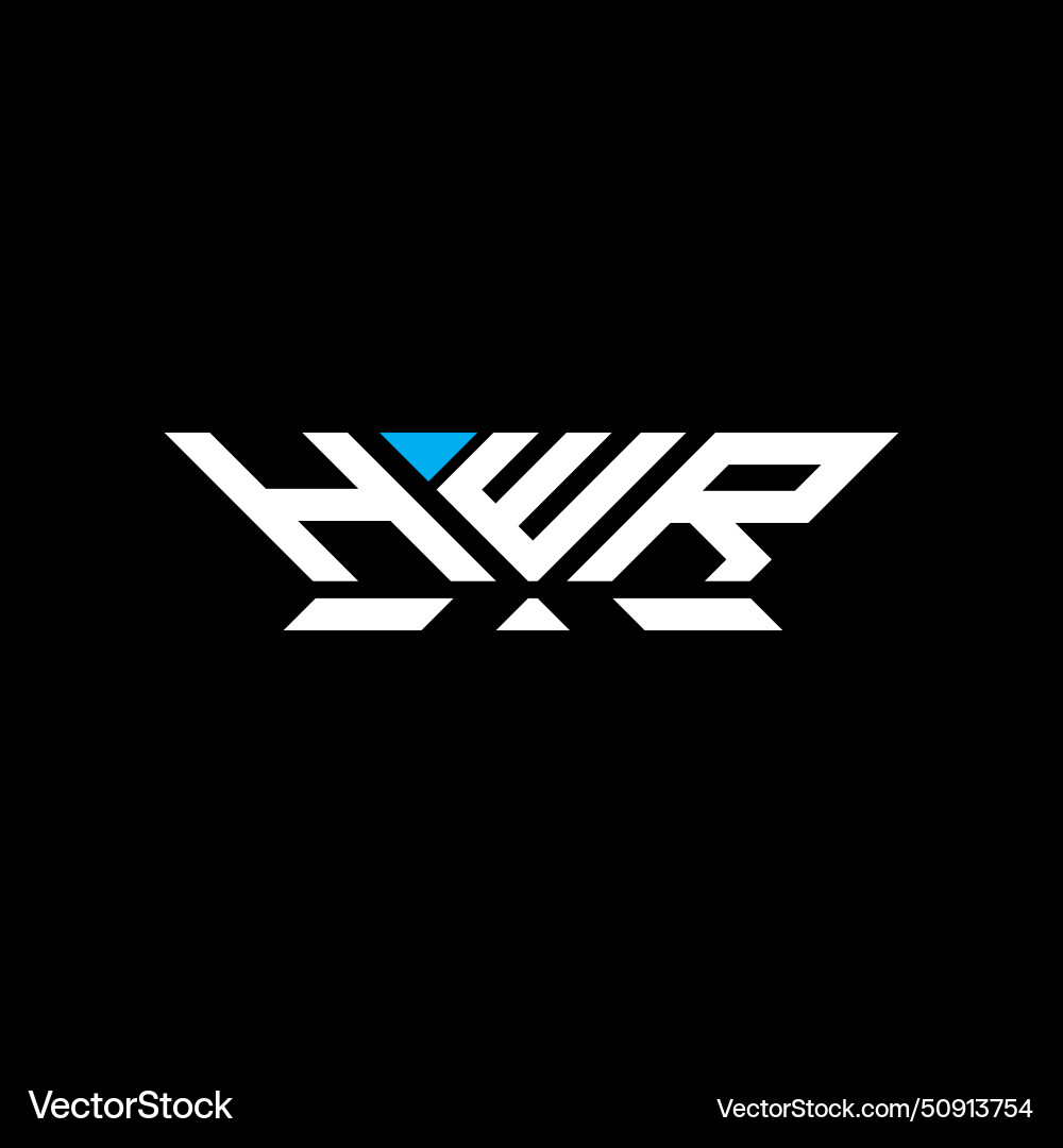Hwr letter logo design simple and modern Vector Image