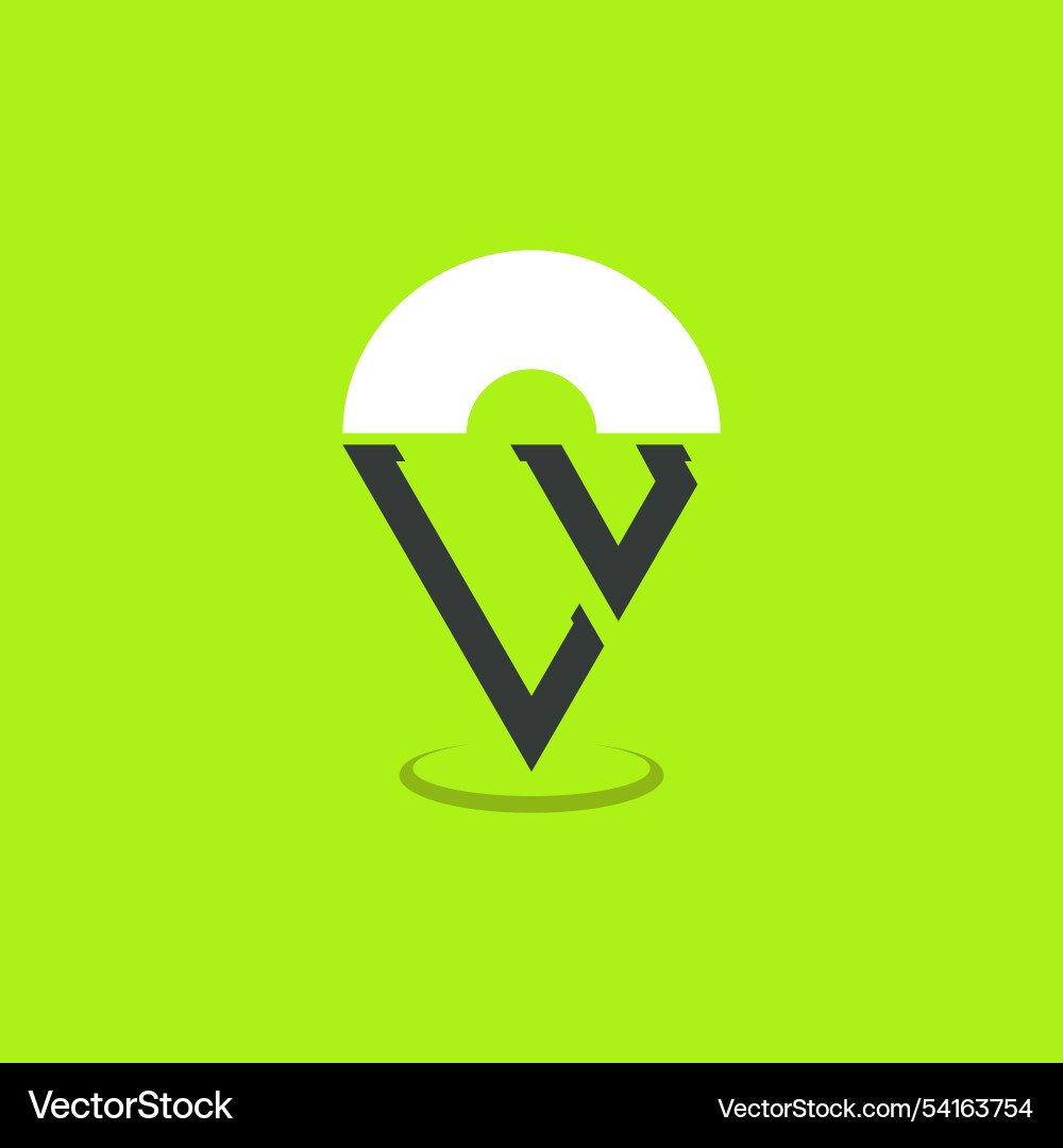 Letter lu location logo design modern initials Vector Image