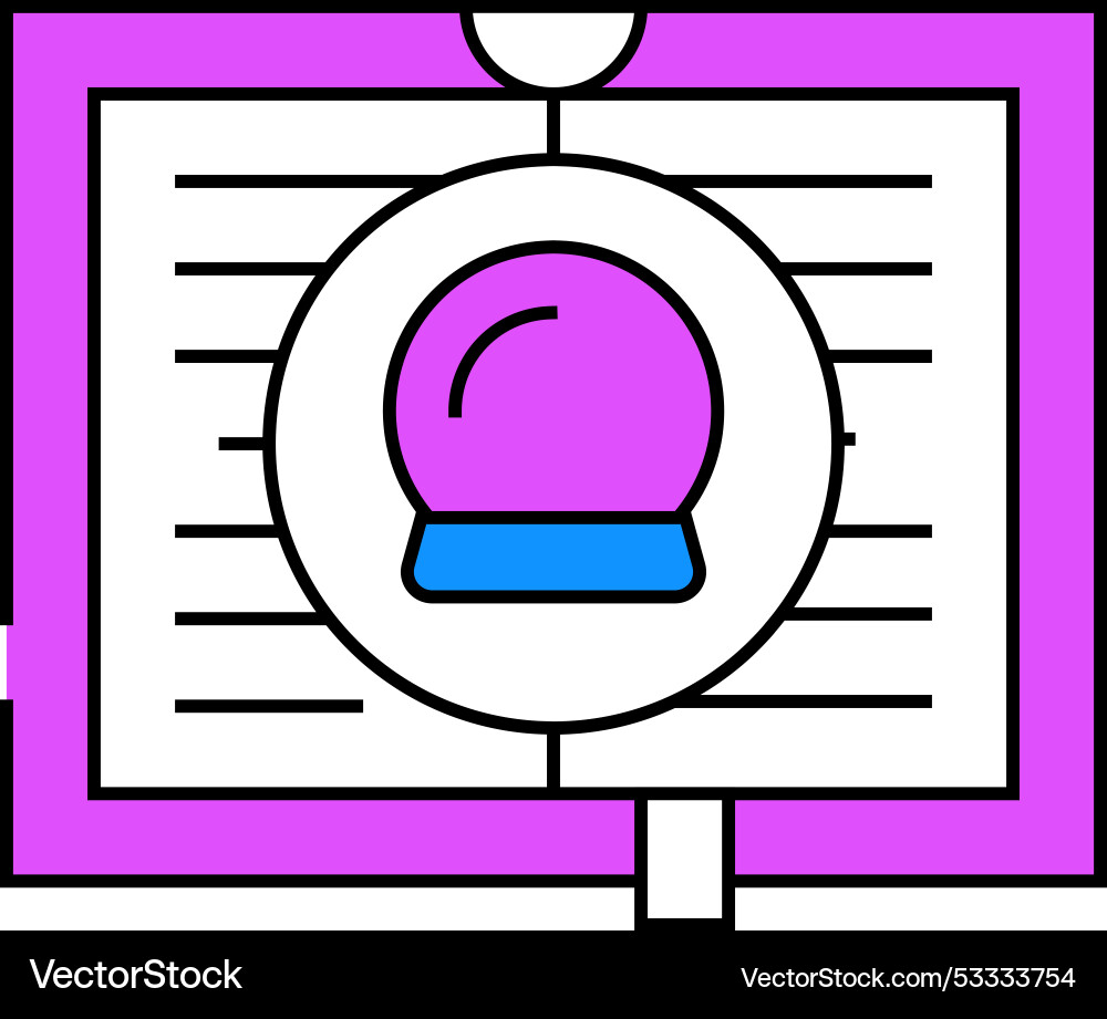 Magic realism literature icon color Royalty Free Vector