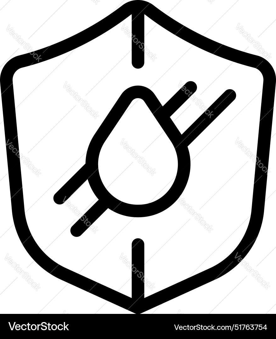 Waterproof material clothes feature Royalty Free Vector