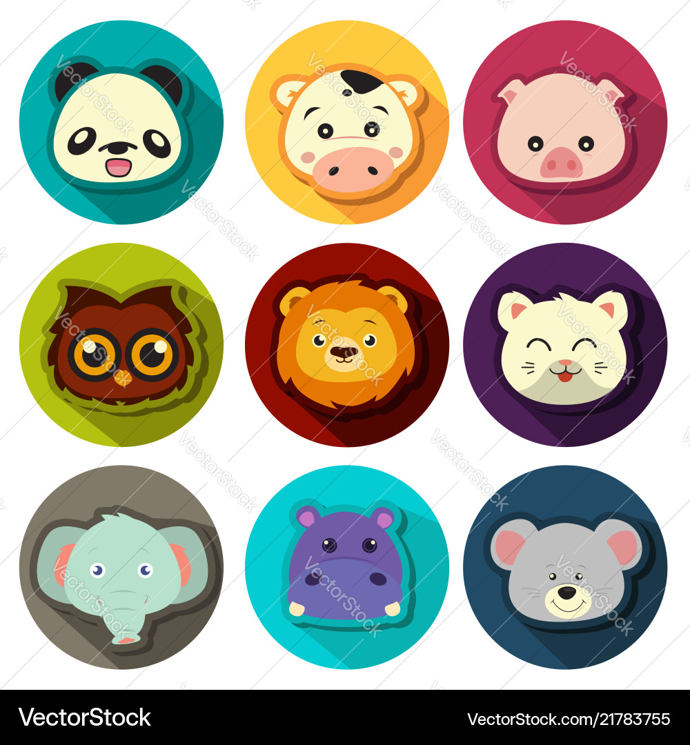 Animal icons Royalty Free Vector Image - VectorStock