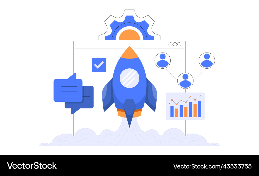 Business development process product innovation Vector Image