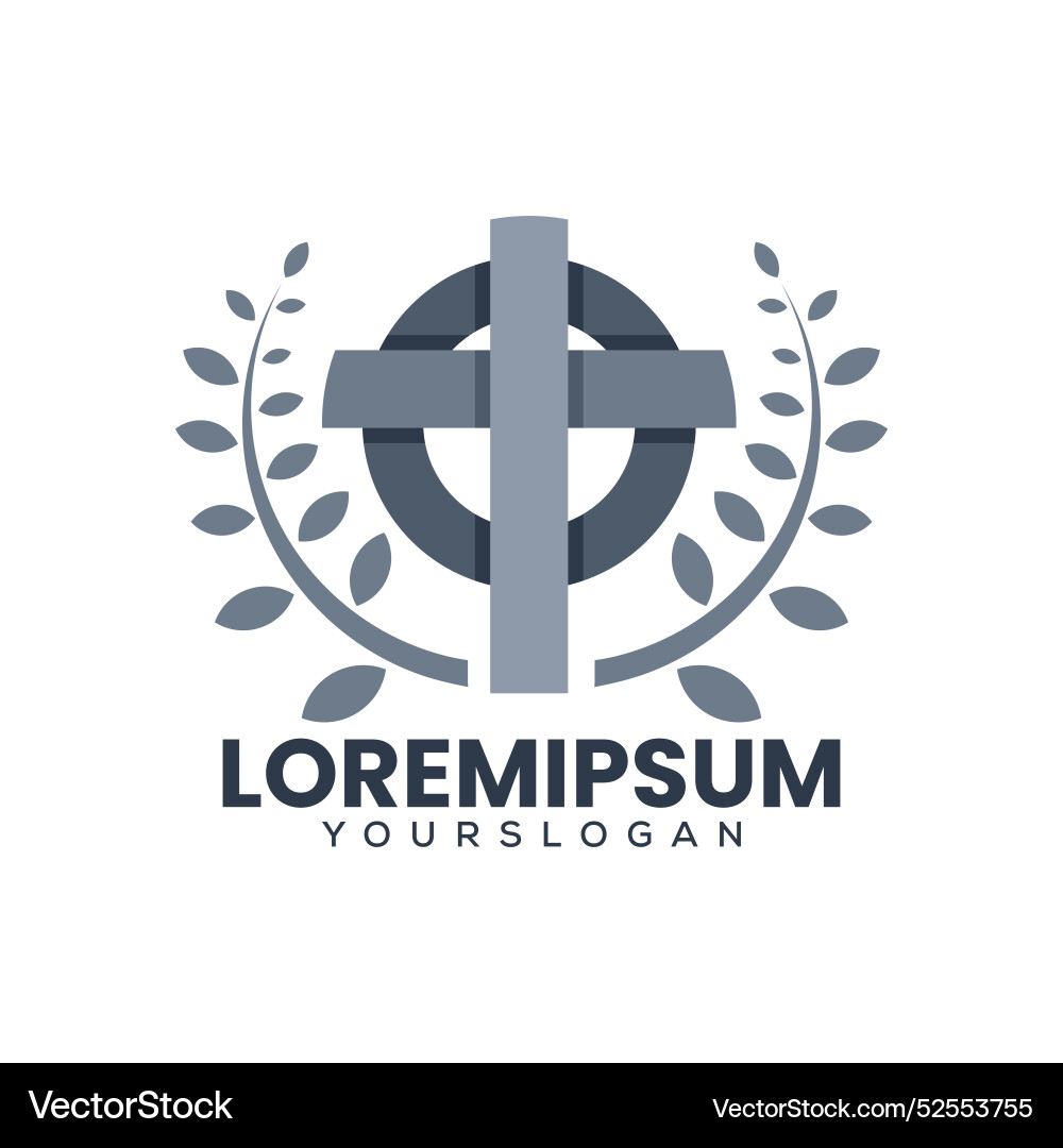 Church logo template emblem design Royalty Free Vector Image