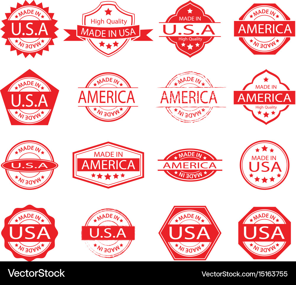 Made in America Labels Royalty Free Vector Image