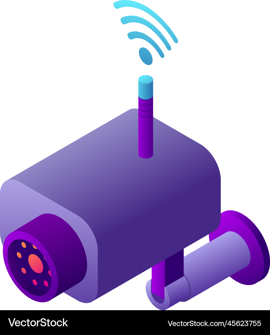 Wireless cctv camera composition Royalty Free Vector Image