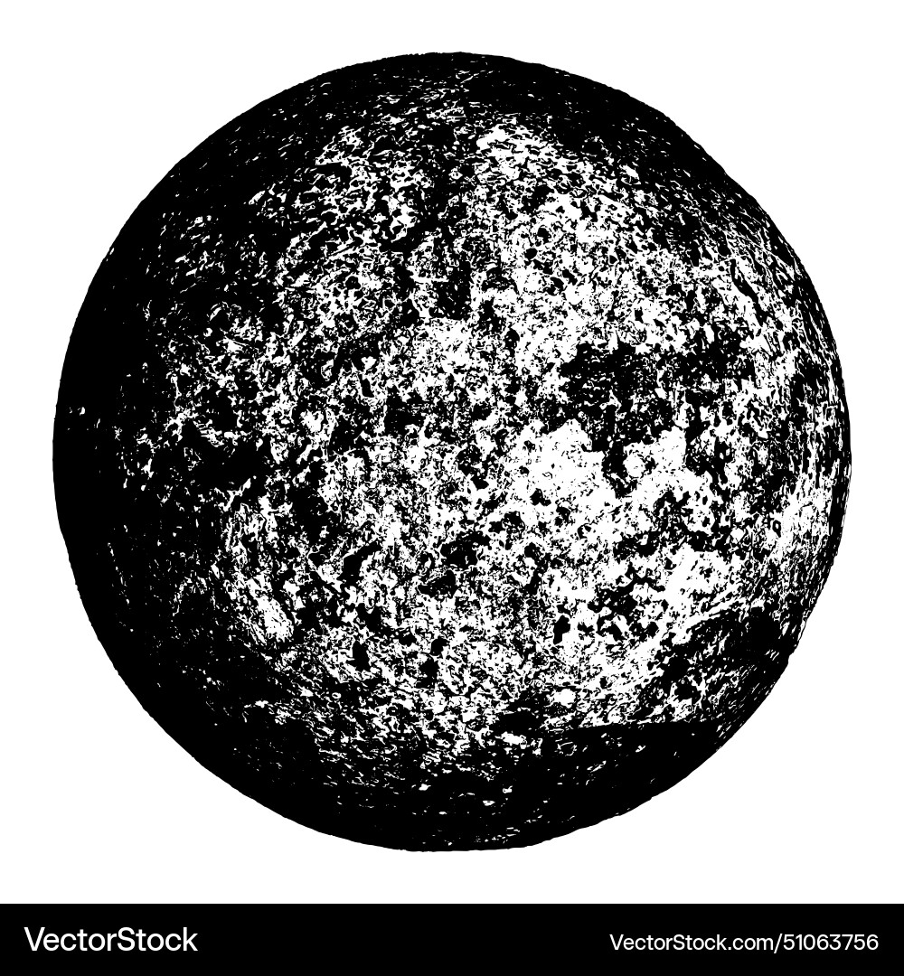 Abstract black stamp texture round shape Vector Image