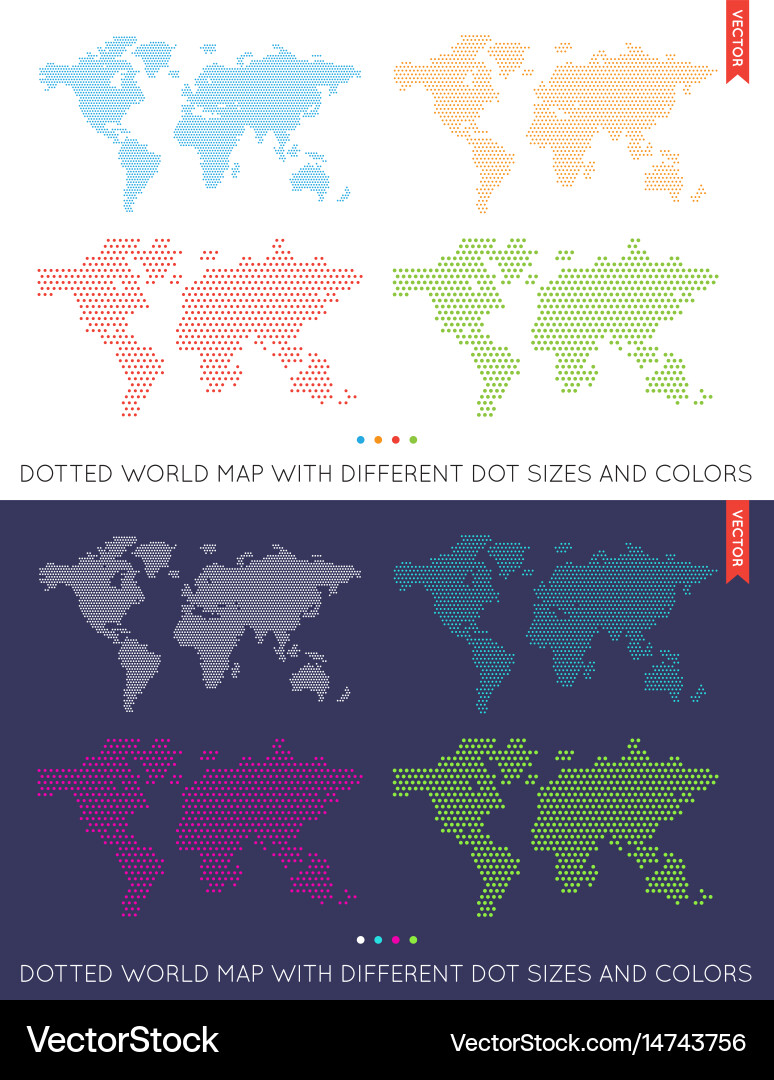 Big set flat maps world infographic map data Vector Image