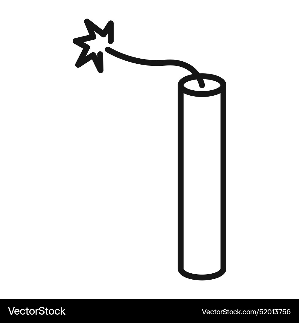 Dynamite icon black line art Royalty Free Vector Image