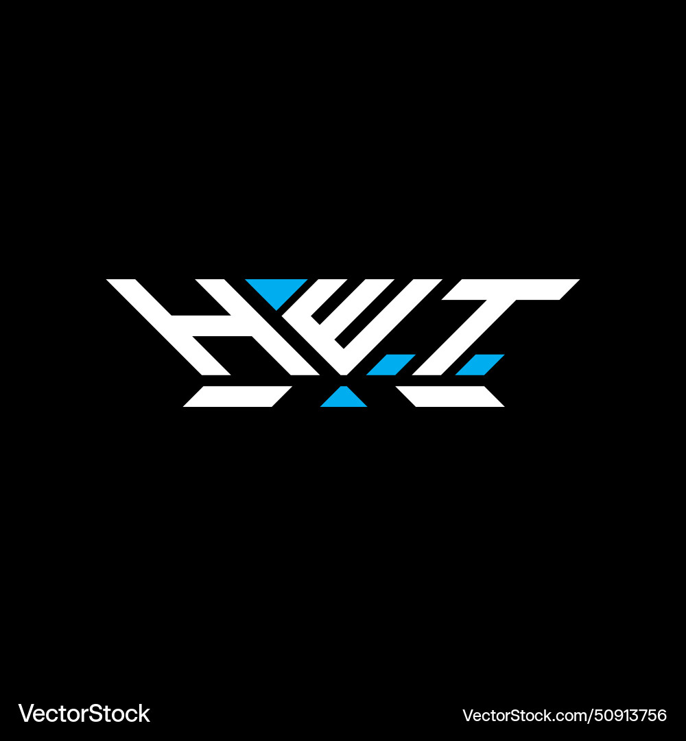 Hwt letter logo design simple and modern Vector Image