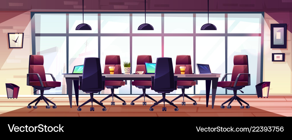 Modern Business Meeting Room Royalty Free Vector Image