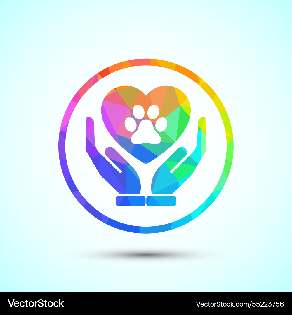 Pet friendly icon design animal label Royalty Free Vector