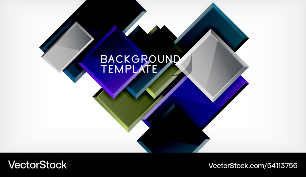 Square shape color abstract geometry Royalty Free Vector