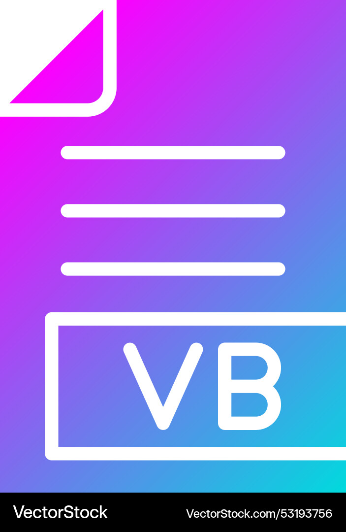 Vb icon design Royalty Free Vector Image - VectorStock