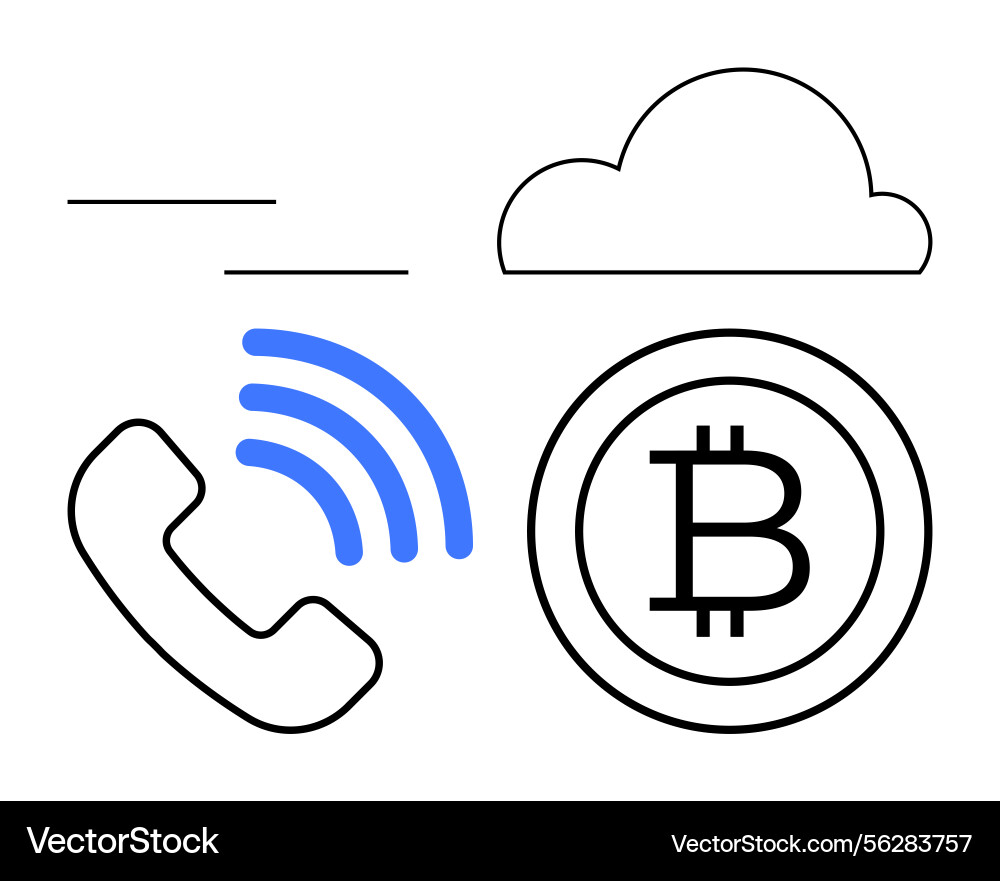 Cloud communication digital transactions Vector Image