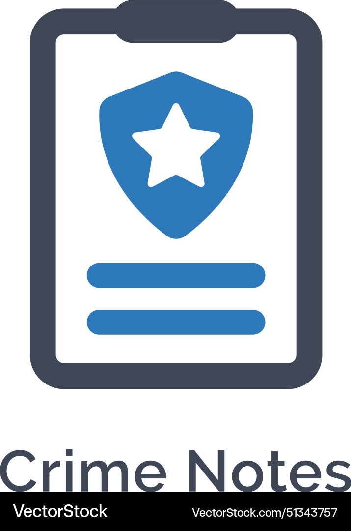 Crime notes icon Royalty Free Vector Image - VectorStock