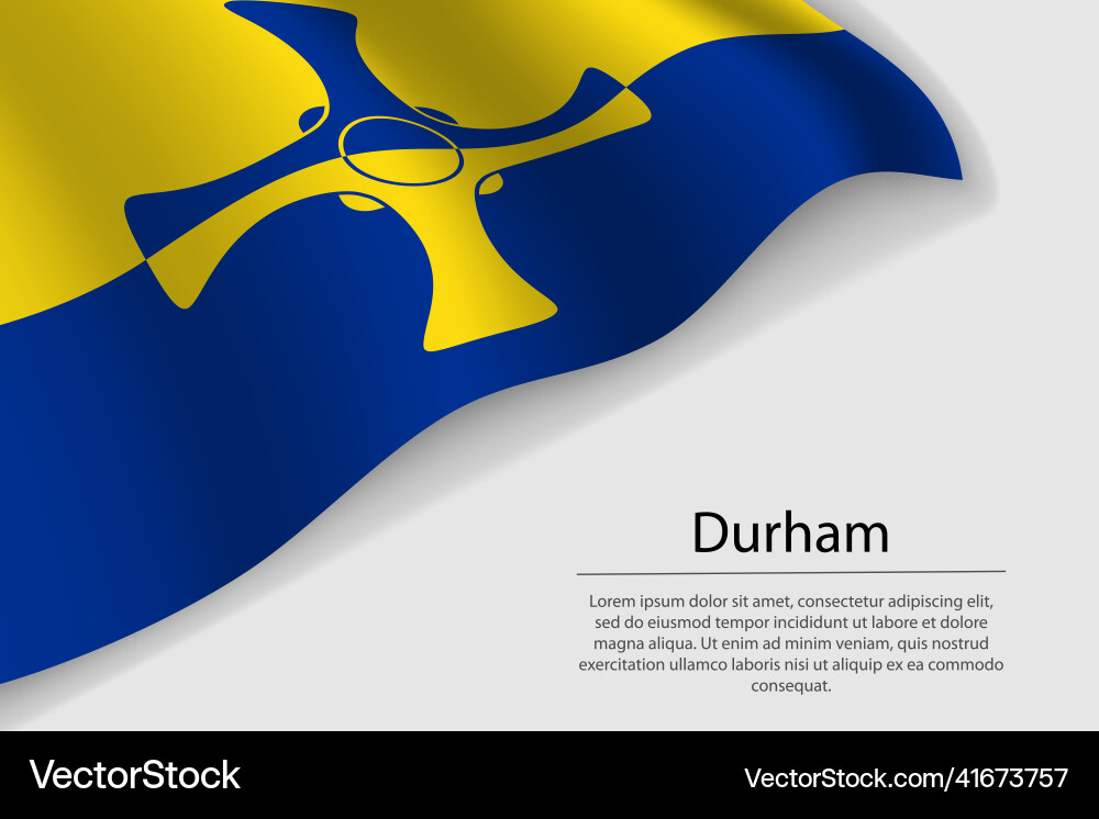 Durham County Flag - England Banner Royalty Free Vector