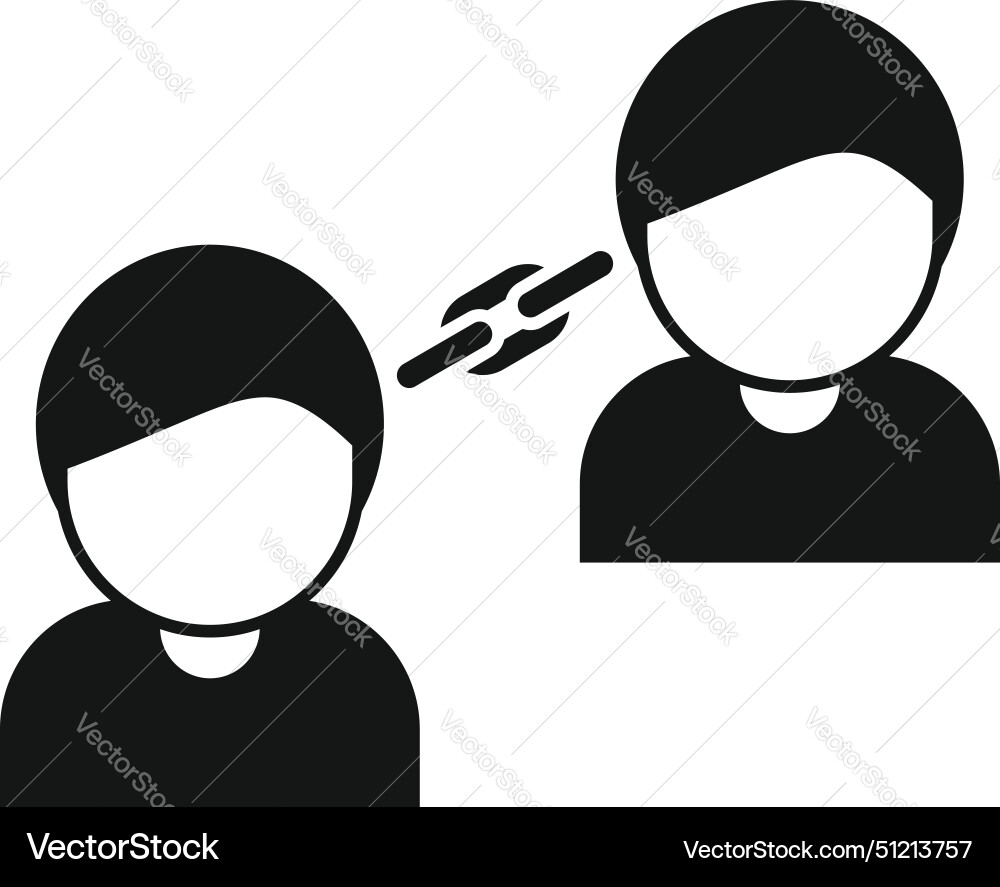Social human chains icon simple team Royalty Free Vector