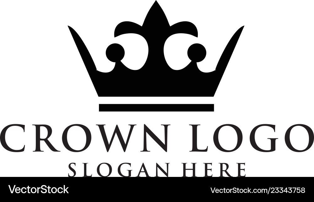 Crown logo Royalty Free Vector Image - VectorStock