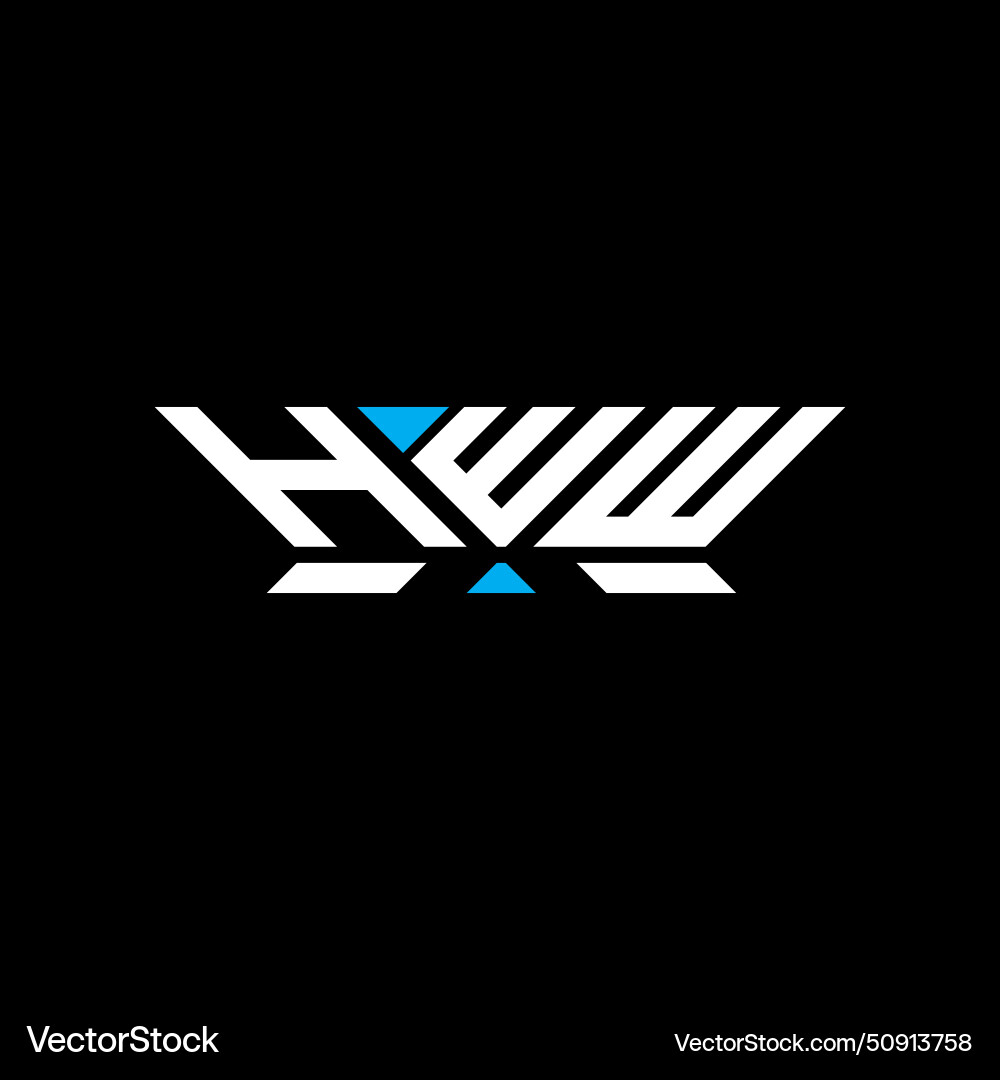 Hww letter logo design simple and modern Vector Image