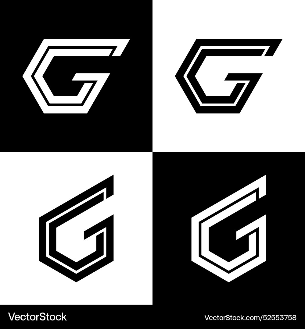 Letter g creative logo design Royalty Free Vector Image