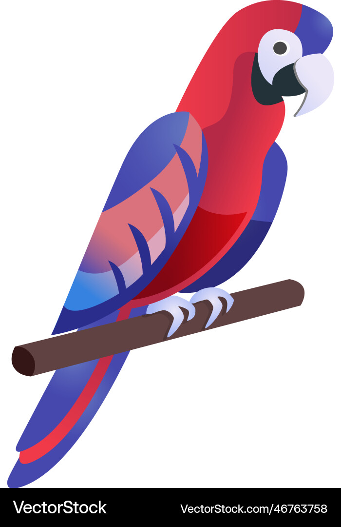 Parrot flat Royalty Free Vector Image - VectorStock