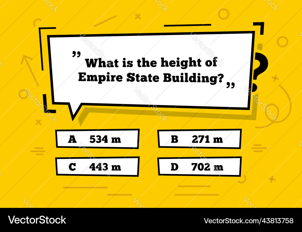 Quiz menu test questions choice Royalty Free Vector Image