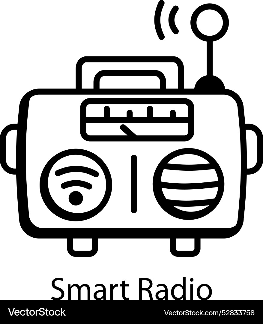 Smart radio Royalty Free Vector Image - VectorStock