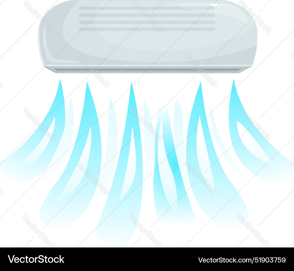 Air conditioner blowing cold in the room Vector Image