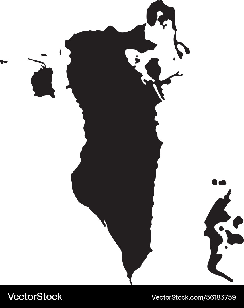 Bahrain map location Royalty Free Vector Image
