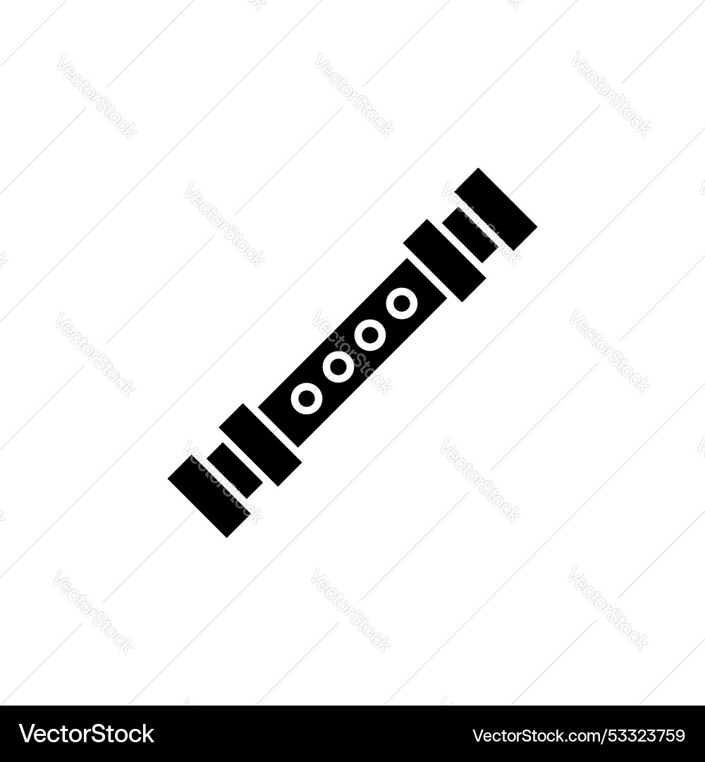 Flute icon isolated on white background Royalty Free Vector
