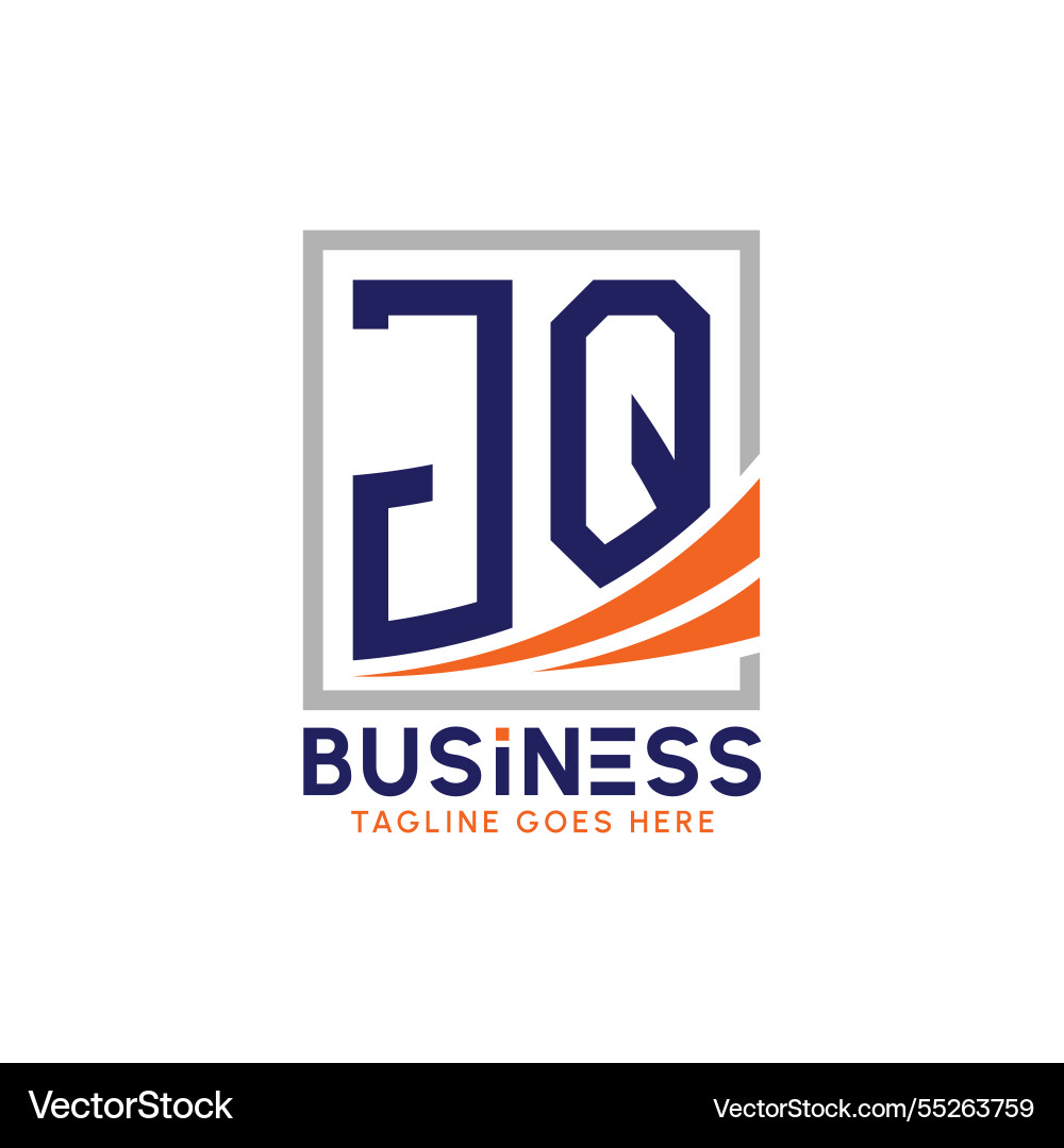 Letter jq business logo modern Royalty Free Vector Image