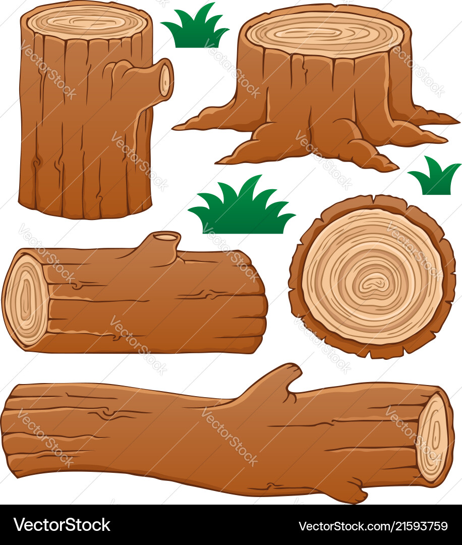 Log theme collection 1 Royalty Free Vector Image