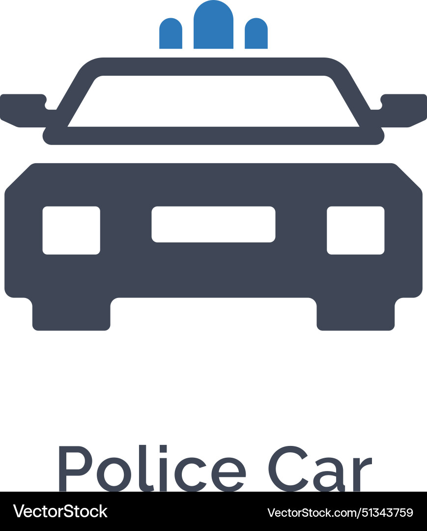 Police car icon Royalty Free Vector Image - VectorStock