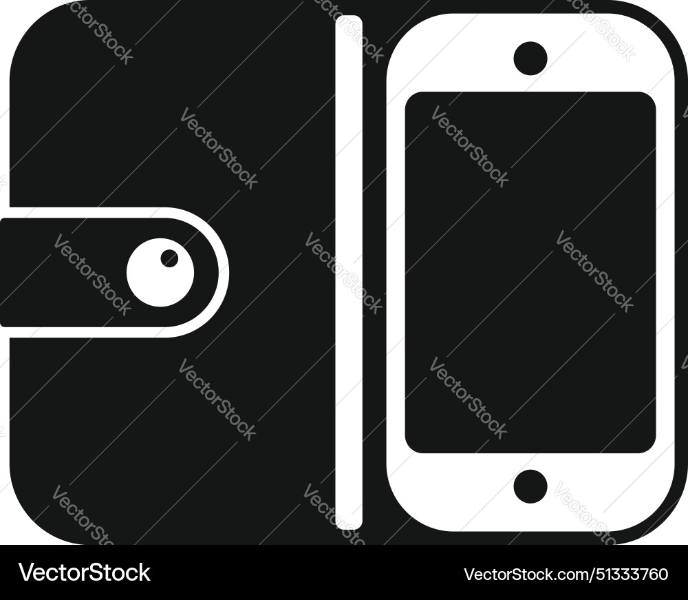 A stylized wallet Royalty Free Vector Image - VectorStock