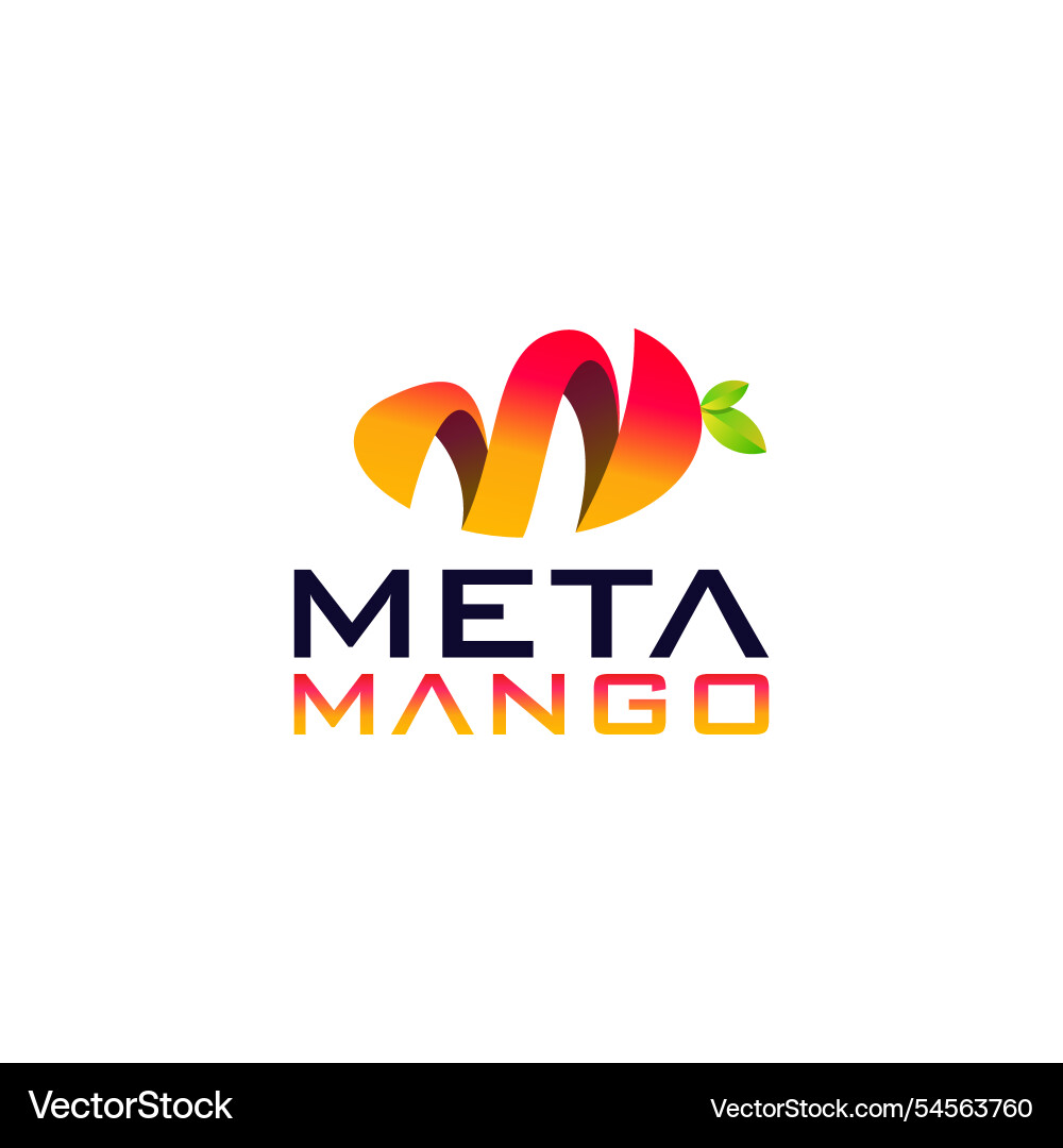 Abstract mango logo design Royalty Free Vector Image