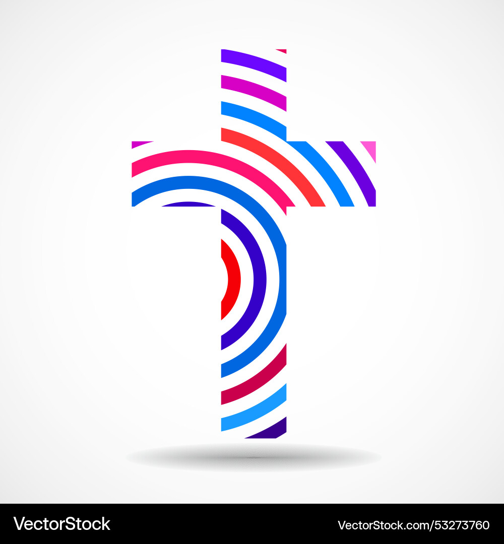 Creative religious cross christian symbol Vector Image