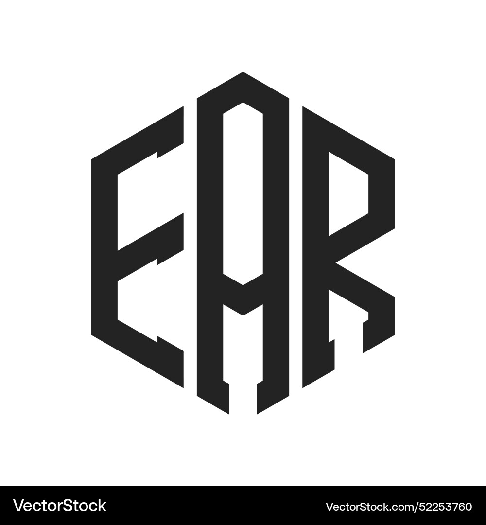 Ear logo design initial letter monogram Royalty Free Vector