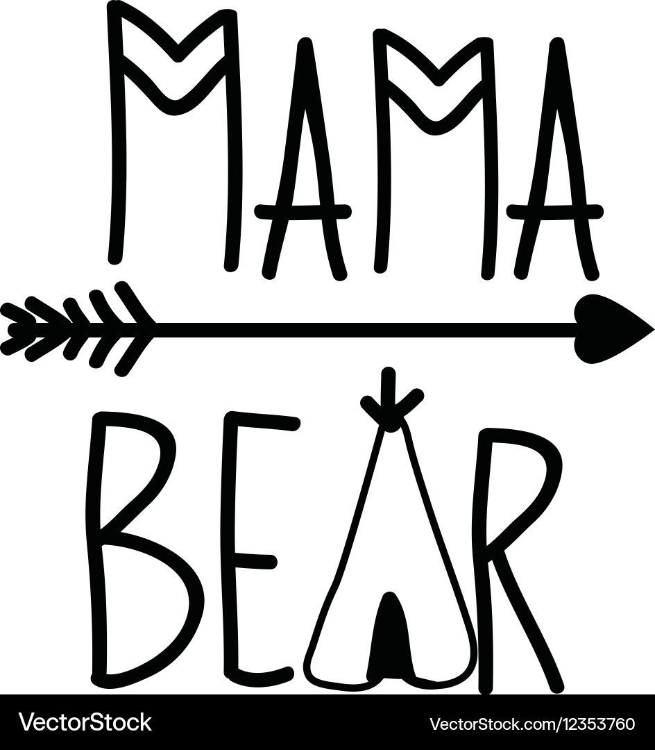 Mama bear Royalty Free Vector Image - VectorStock