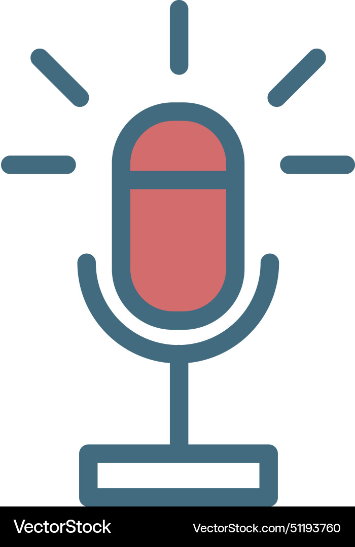 Radio microphone icon voice record button Vector Image