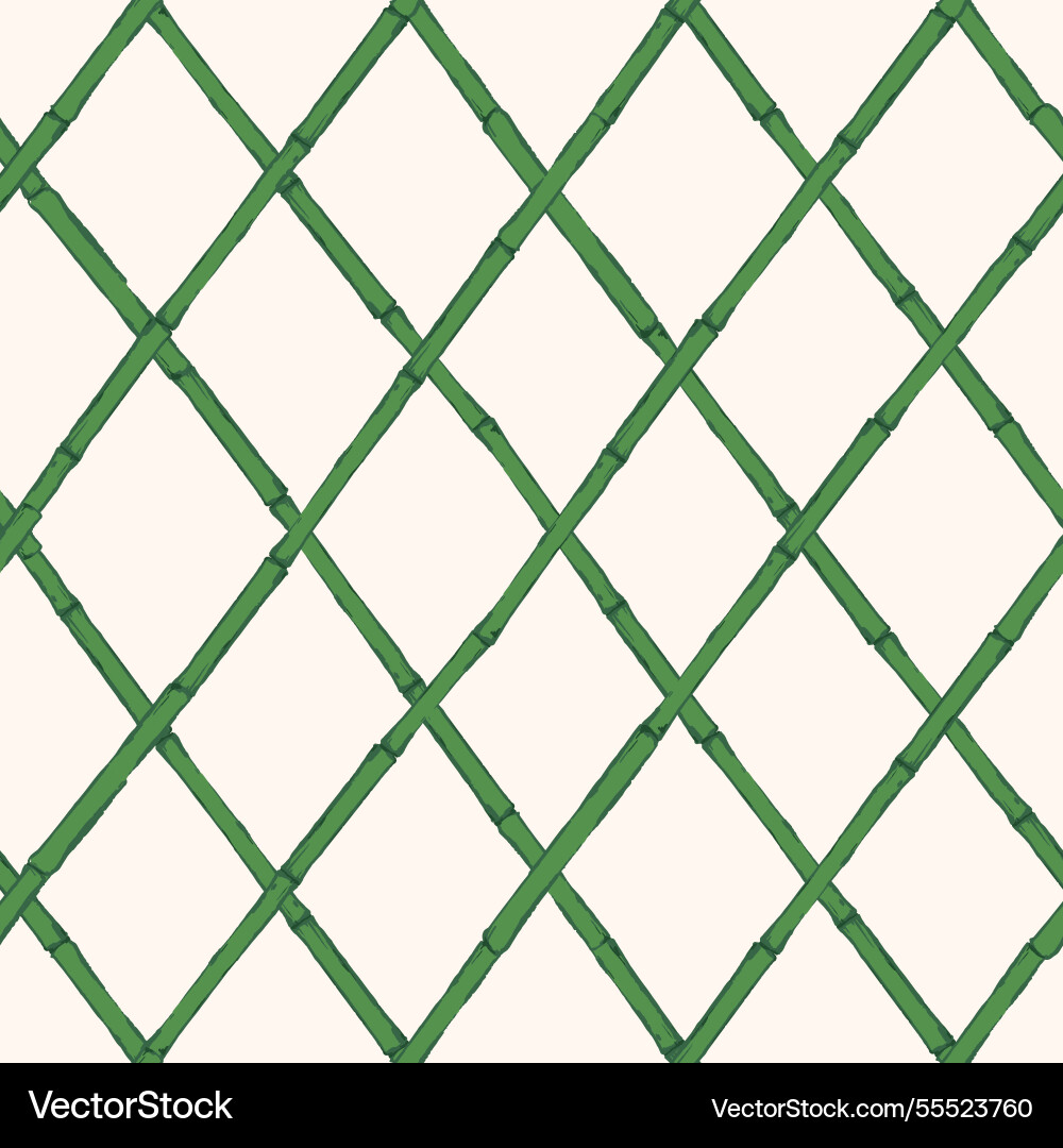 Vintage lattice pattern featuring bamboo and cane Vector Image