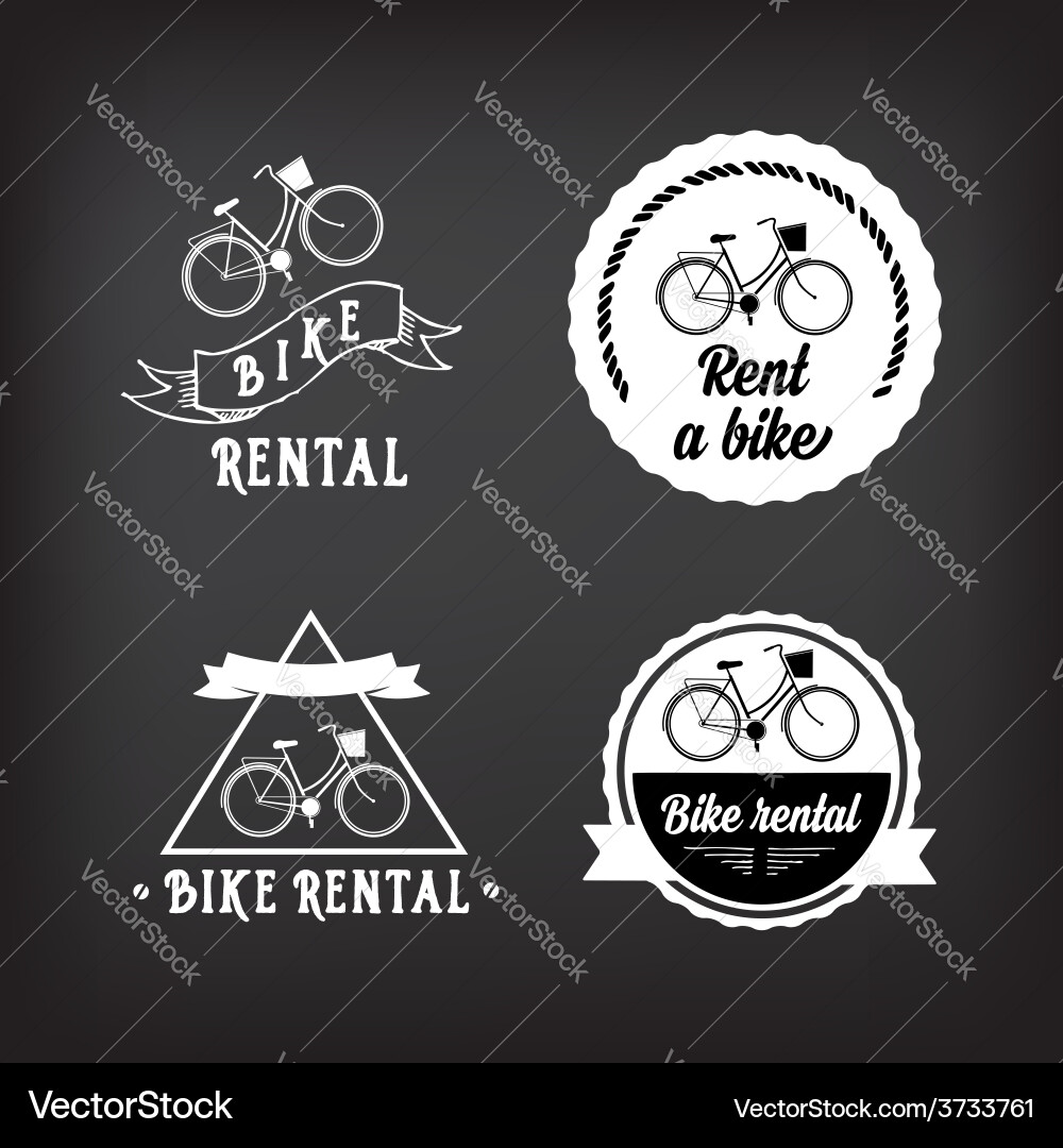 Bike rental design concept Royalty Free Vector Image
