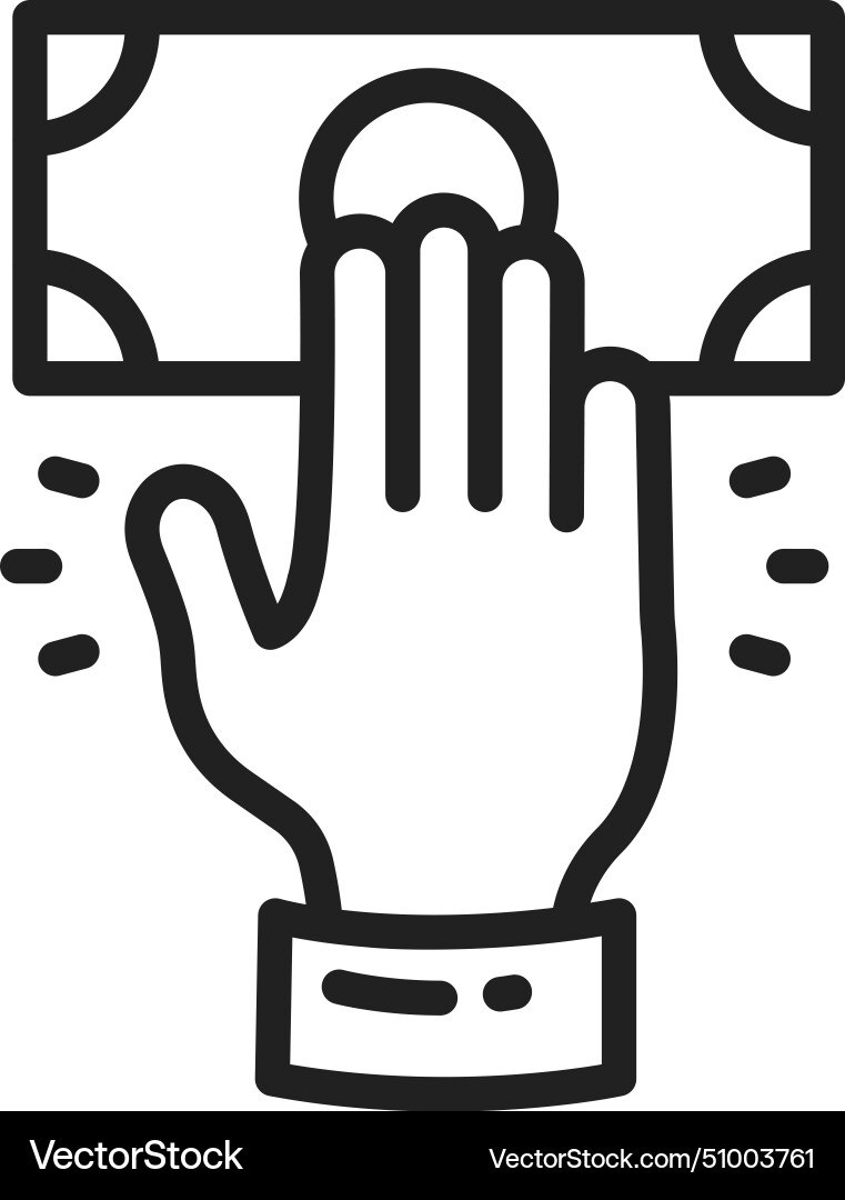 Bribe icon image Royalty Free Vector Image - VectorStock